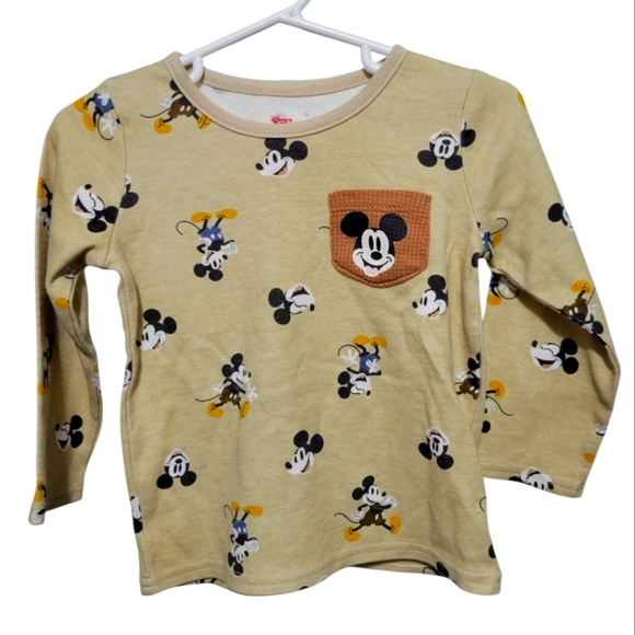 Disney | Shirts & Tops | Disney Junior Mickey Mouse All Over Print Tan ...